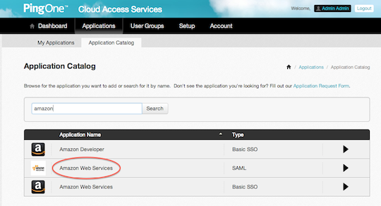 Configuring an SSO connection to Amazon Web Services