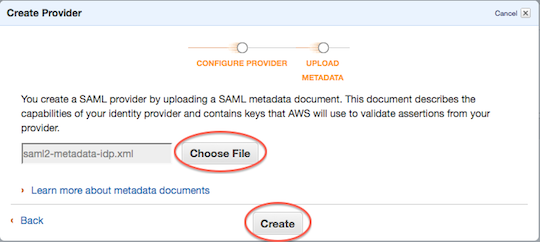 Configuring an SSO connection to Amazon Web Services